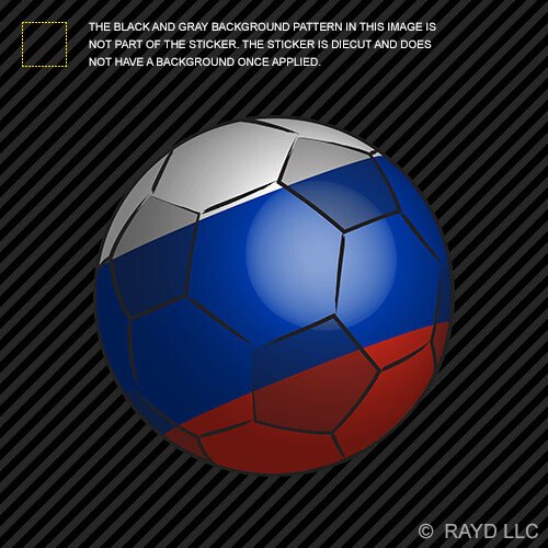 Russia Soccer Ball Sticker Self Adhesive Premium Vinyl Russian Flag ...
