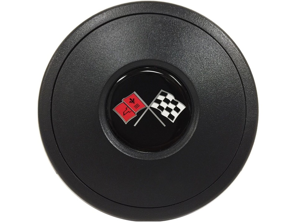 1955-68 Chevy S9 Leather Steering Wheel Cross Flags Kit, 3 Spoke with ...