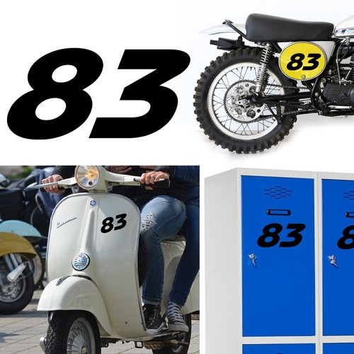 Number 83, Sticker Vinyl Version v2 Racing | eBay