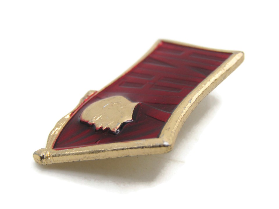 Soviet Russian Lenin Portrait Pin Red Vintage & Gold Tone | eBay