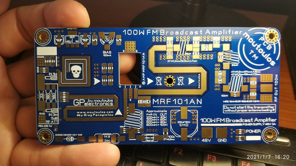 MRF101AN RF Linear FM BroadCast Amplifiers PCB BroadBand 100W | eBay