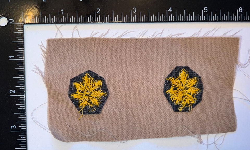 WWII US Army Major Rank Bullion Oak Leafs For Pinks Cotton Patches | eBay