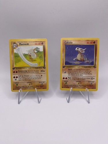 Pokemon Jungle Cubone 50/64 & Marowak 39/64 Non Holo WOTC 1st Edition ...