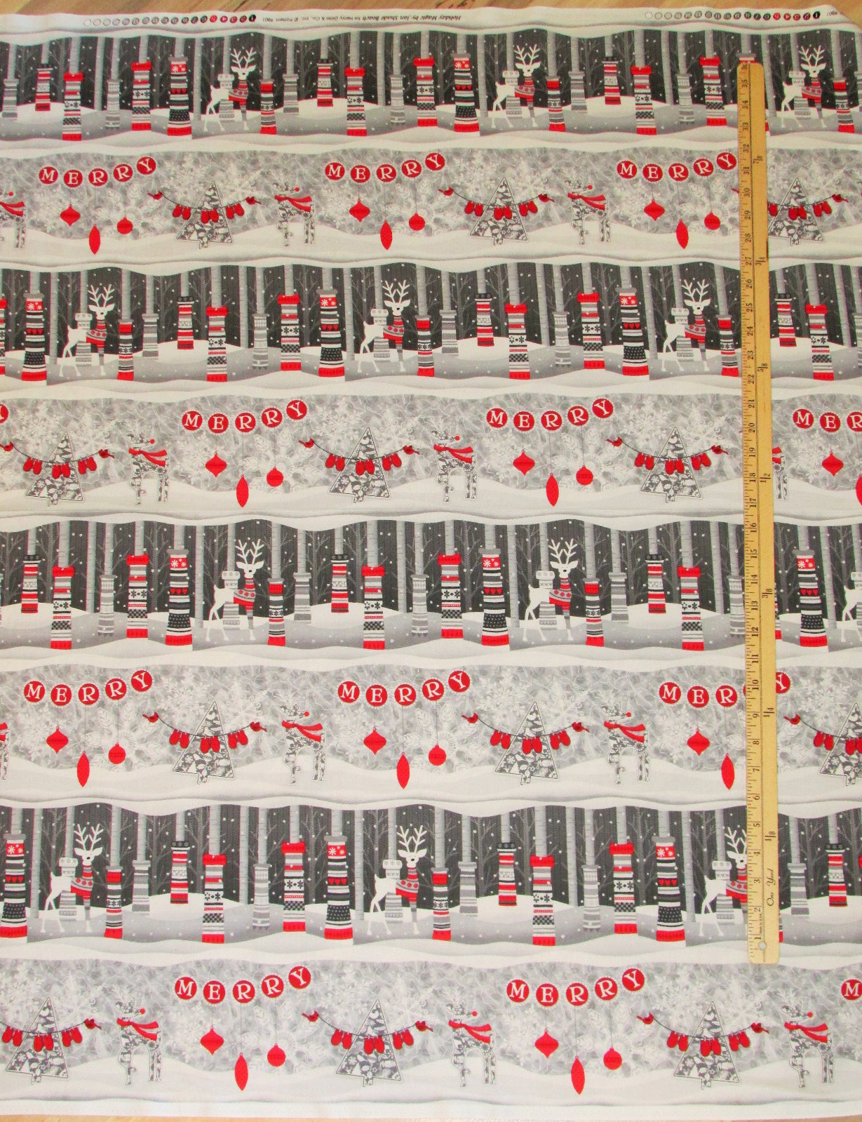 Holiday Magic Reindeer Sampler Henry Glass Christmas Fabric by the 1/2 ...