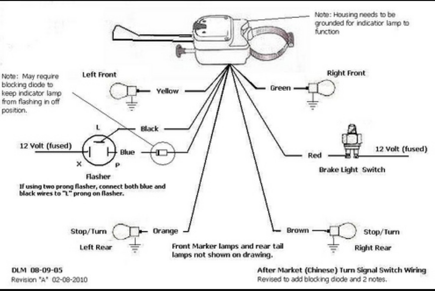 Chrome 12V Universal Rat Hot Rod Turn Signal Switch For FORD GM With ...
