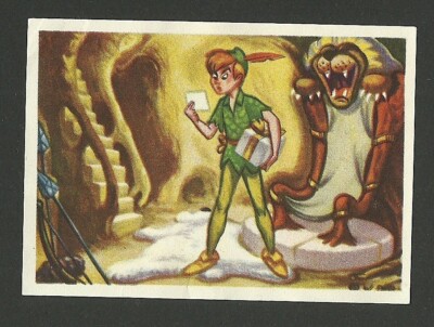 Peter Pan Vintage 1950s Walt Disney Card from Belgium #114 Peter Reads ...