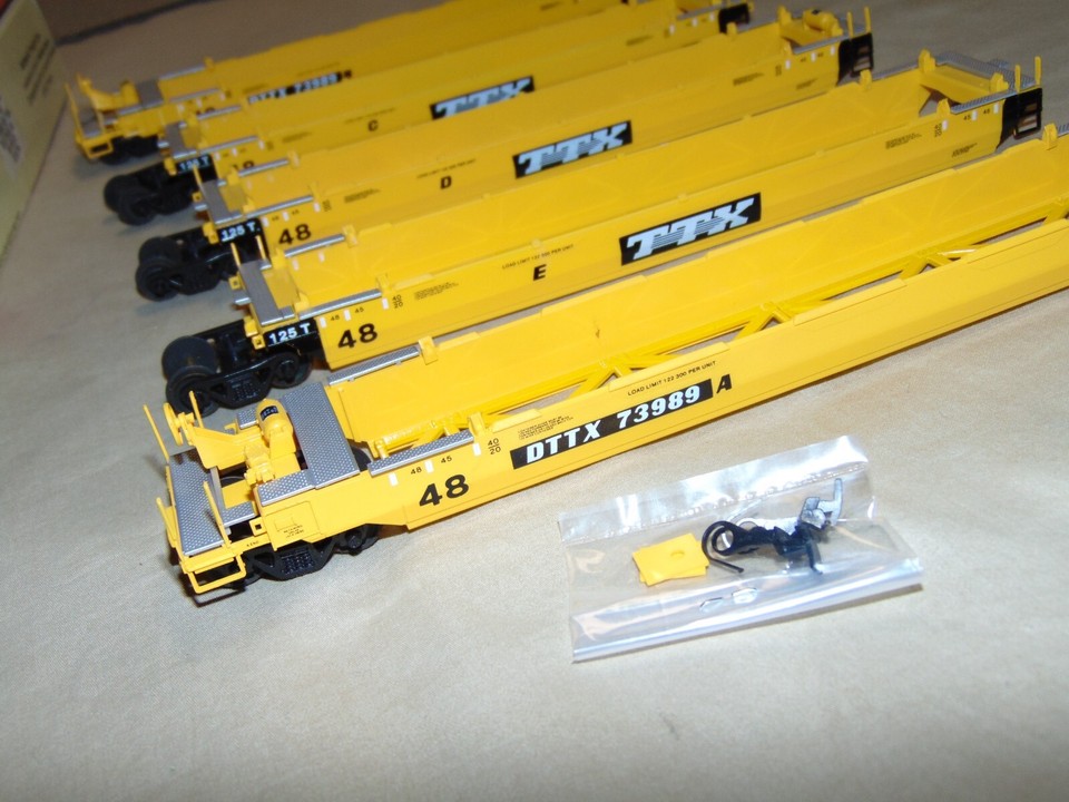 CON COR HO 73989 5 CAR TTX TWIN STACK CONTAINER CARS IN ORIGINAL BOX ...