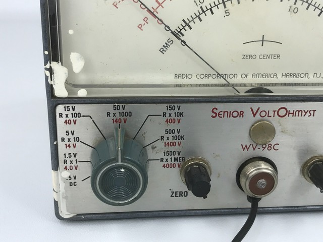 RCA Senior VoltOhmyst Voltmeter Wv-98c USA With Probe Leads for sale ...
