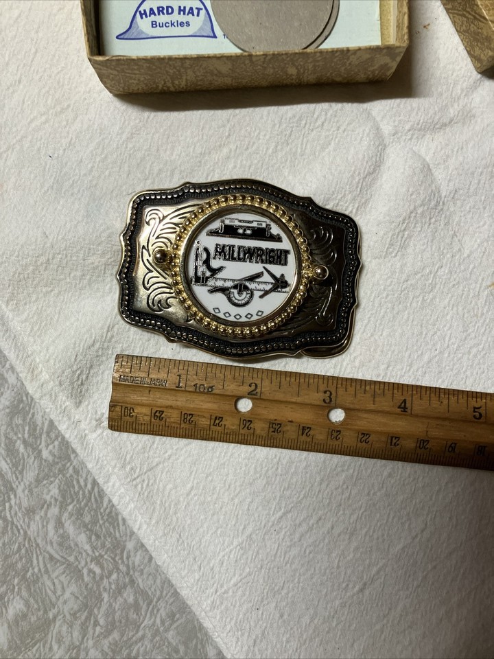 Millwright Belt Buckle. Awesome. NOS. New In Box. Union Made USA. Hard ...