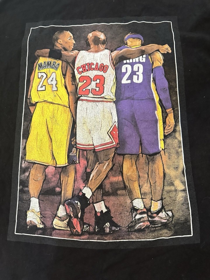 Kobe Bryant Michael Jordan Lebron James Basketball GOAT Tribute Graphic ...