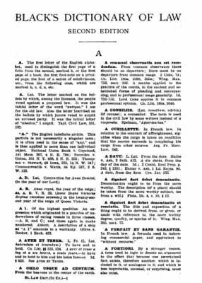 Black's Law Dictionary 1st Edition 1891 and 2nd Edition 1910 on a USB ...
