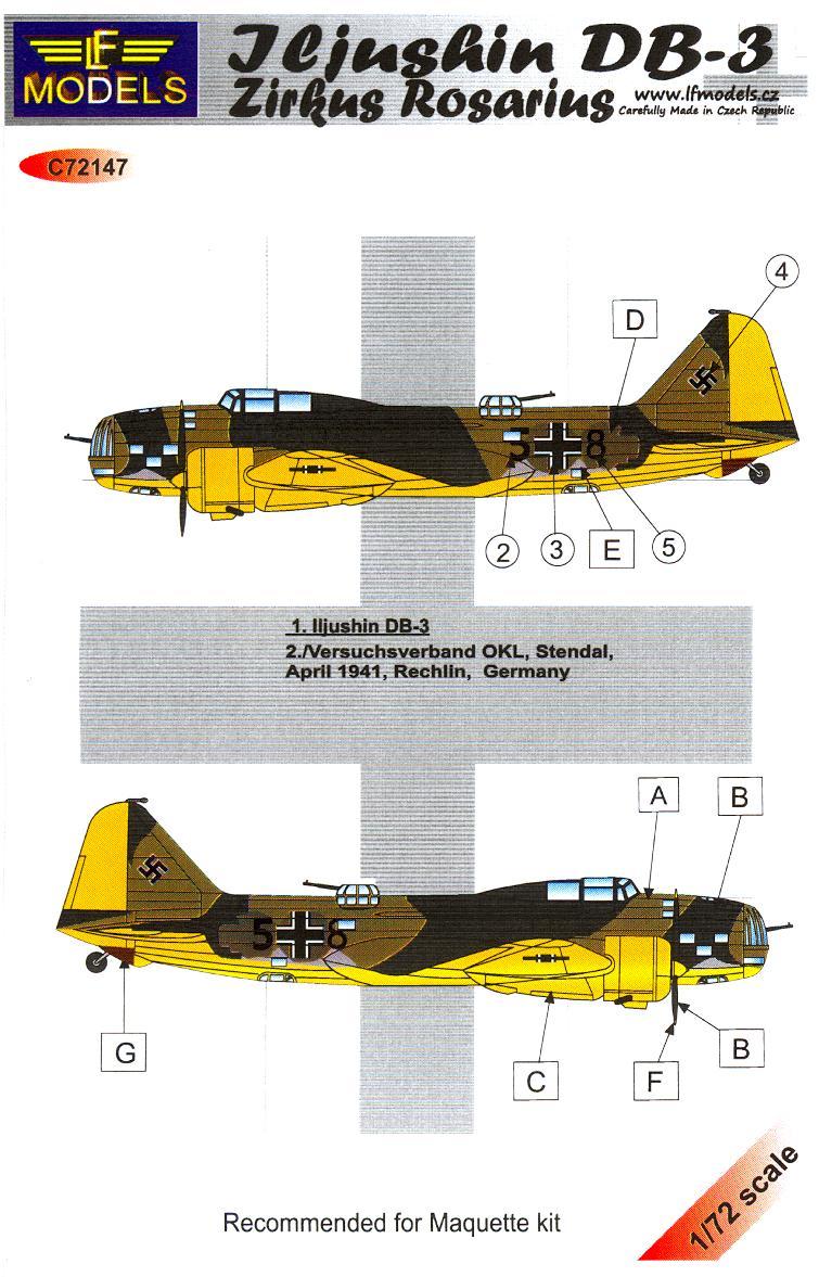 LF Models Decals 1/72 ZIRKUS ROSARIUS ILYUSHIN DB-3 Bomber | eBay
