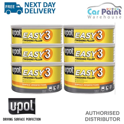6 x U-pol EASY 3 - Formerly Top Stop Gold Easy Sand Stopper Filler 1.1L ...