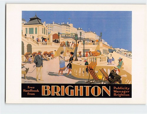 Postcard Brighton seafront, Southern Railways' poster, Brighton ...