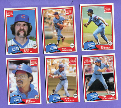 1981 Topps Coca Cola Coke 12 Baseball Cards Cubs Team Set Buckner ...