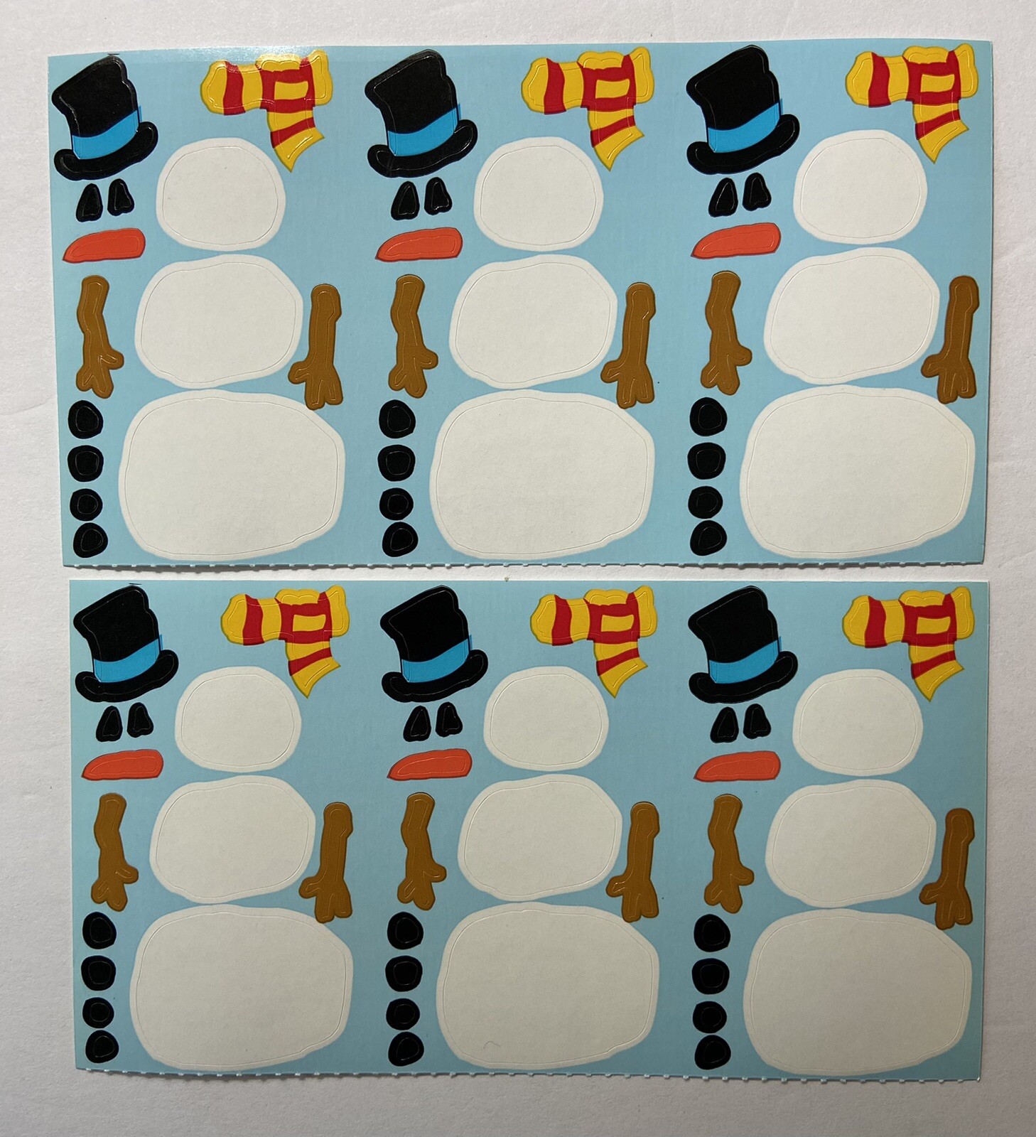 Lot of 6 Rare Vtg 1998 Mrs Grossman Build a Snowman Stickers Winter ...