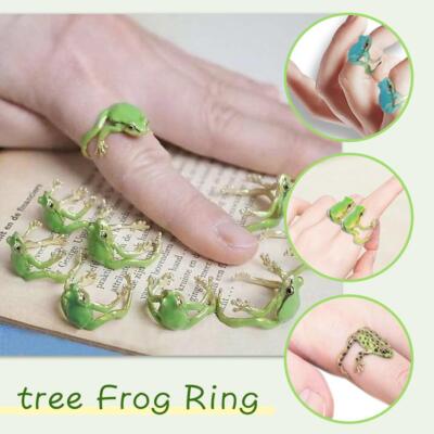 Tree Frog Rings Adjustable Tree Frog Rings Creative Frog Rings Open ...