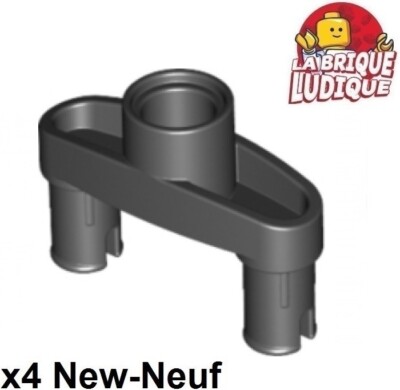 Lego technic 4x Axe Axle connector connecteur 3L 2 pins noir/black ...