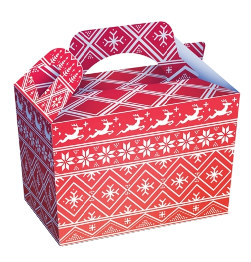 Christmas Party Food Boxes Table Present Gift Meal Box / Xmas Childrens ...
