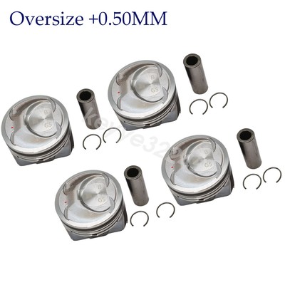 Oversize +0.50MM Engine Piston Set For Sonata Sorento Optima 2.4L 23410 ...