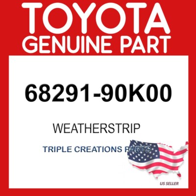 Toyota Genuine 6829190K00 Weatherstrip Back Door Glass 68291-90K00 OEM ...