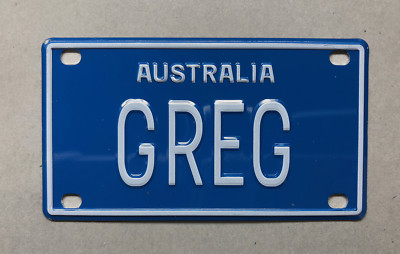 GREG Novelty Mini Number Plate | eBay Australia