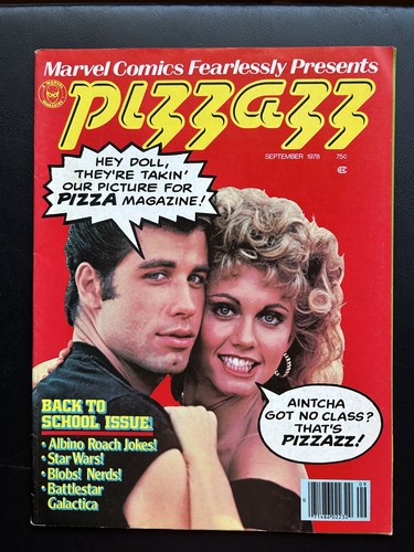 PIZZAZZ Marvel Sept. 1978 #12 Teen Magazine John Travolta Grease VG+ ...