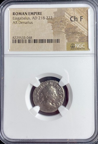 Roman Emperor Elagabalus 218-222AD Denarius Coin Beautiful NGC Graded ...