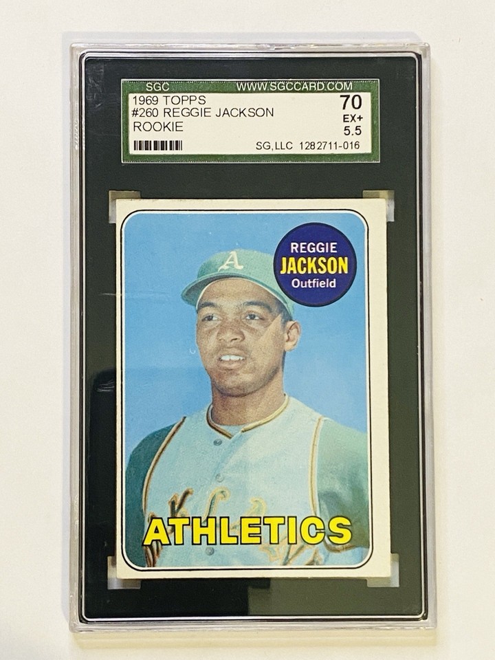 1969 TOPPS 260 REGGIE JACKSON ROOKIE CARD SGC 5.5 ATHLETICS | eBay