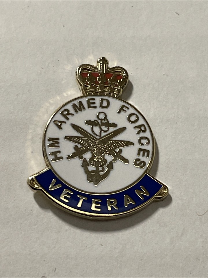 HM Forces Veterans Badge Reproduction Armed Forces Britain UK Unboxed ...