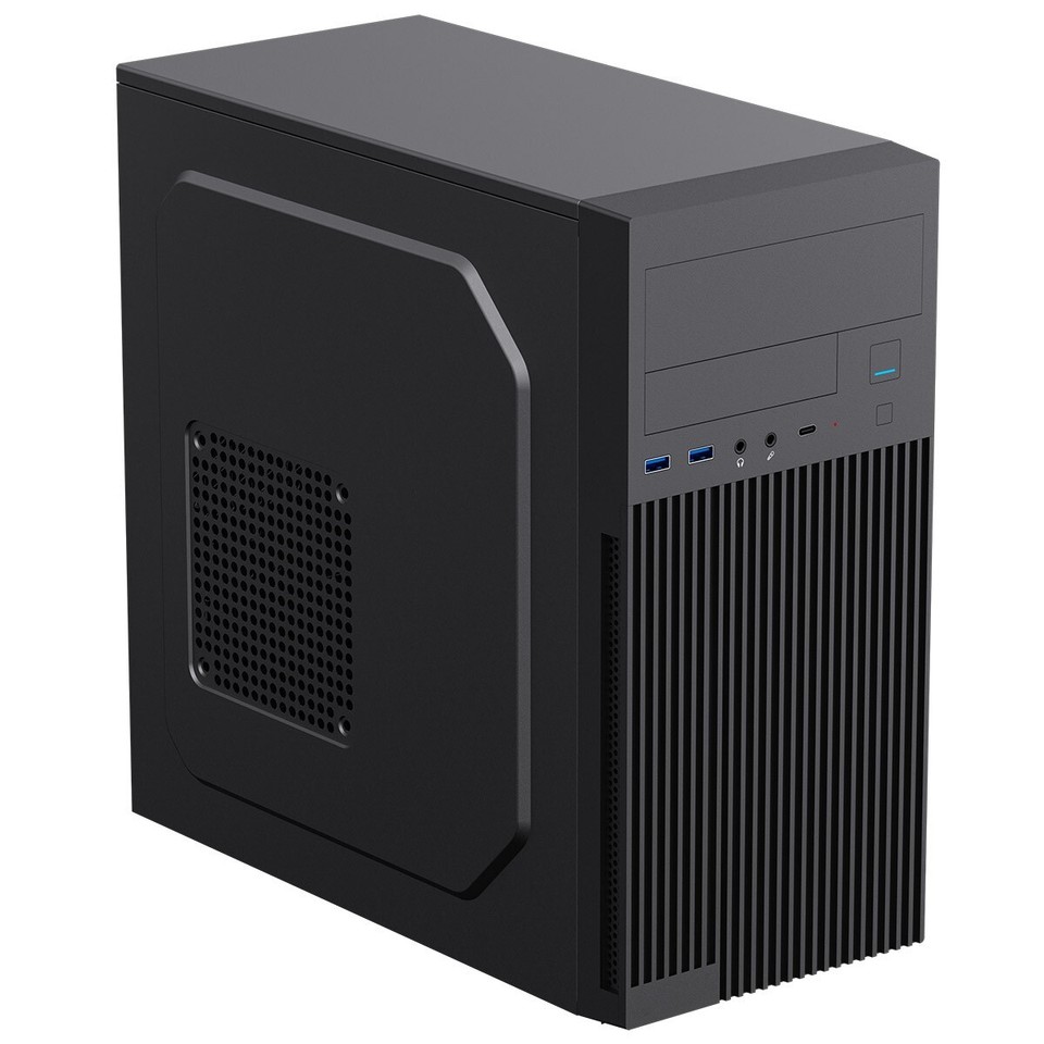CIT Mentor Computer PC Case Office Business Micro ATX USB-C Port 1x ...