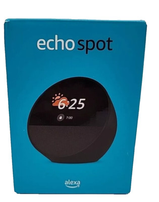 Amazon Echo Spot (2024 release), Bedside smart alarm clock + Alexa, NEW ...