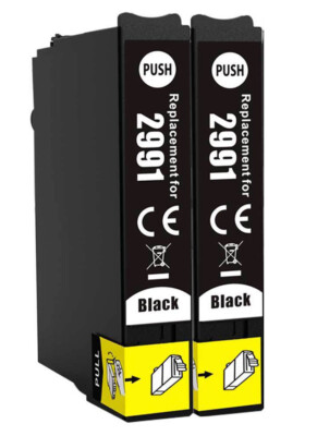 2 Black Ink Cartridge, For Use With Epson XP-235, XP-332, XP-335, XP ...