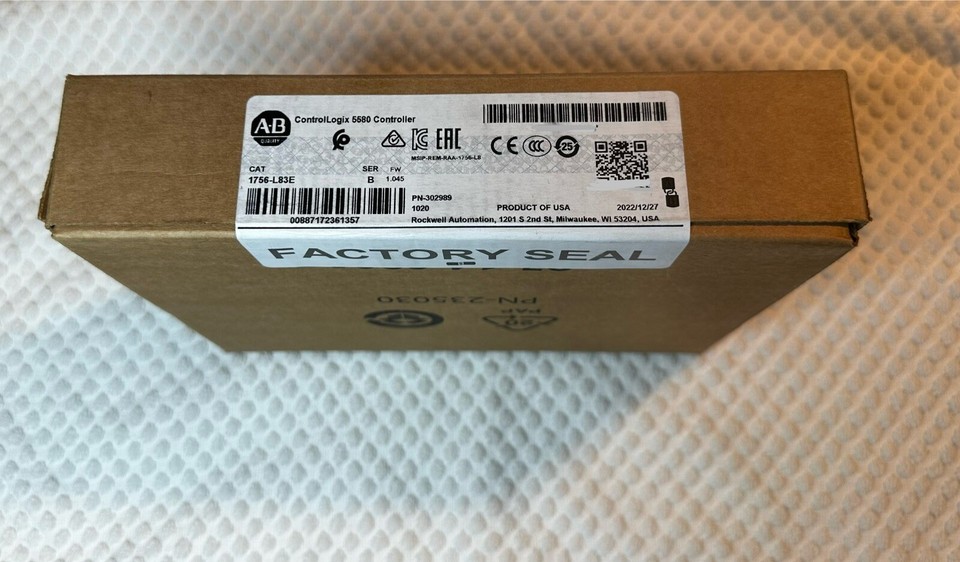 Allen Bradley 1756-L83E / 1756L83E Ser B ControlLogix 5580 Controller ...
