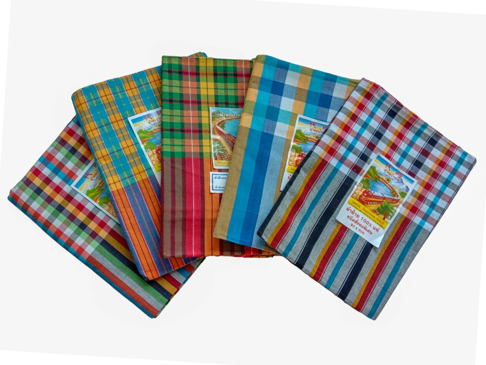 Thailand Loincloth "Pha Kao Ma" Cotton Fabric Textile Hand Craft & Hand ...