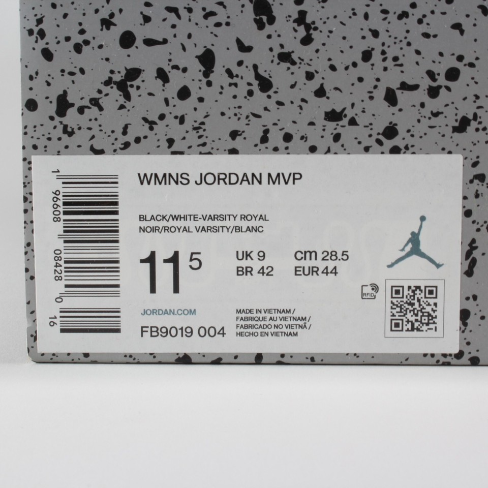 Nike Jordan MVP Black Royal Blue FB9019-004 Men's Size 10 / Women's 11. ...