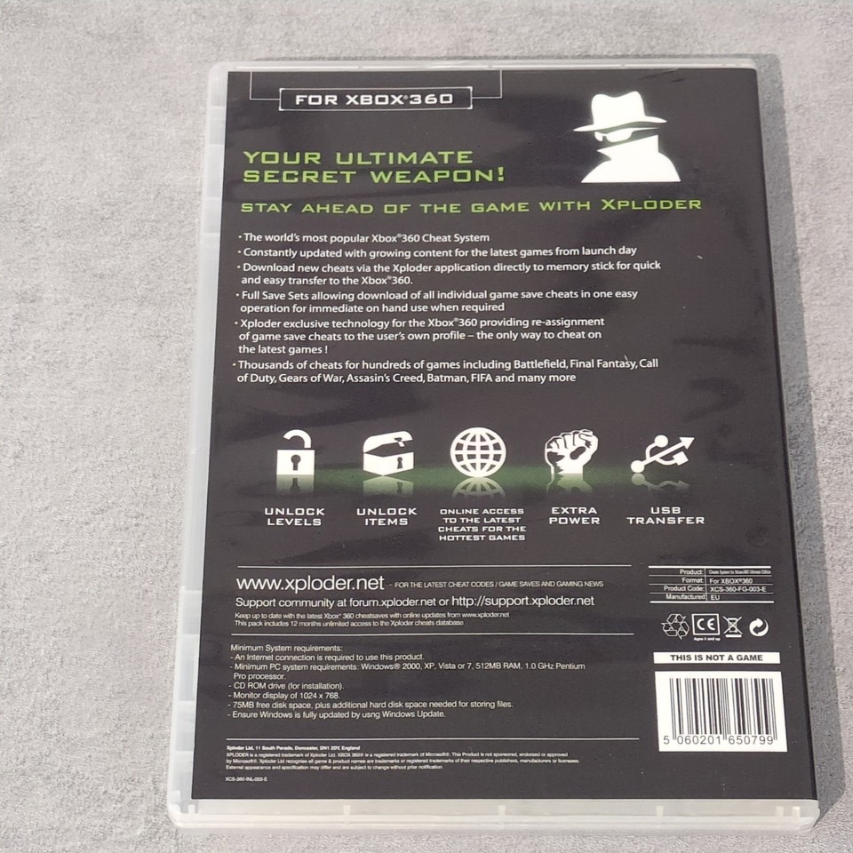 Xploder Cheats System Ultimate Edition Xbox 360 PC-Xbox 360 USB Cheat ...