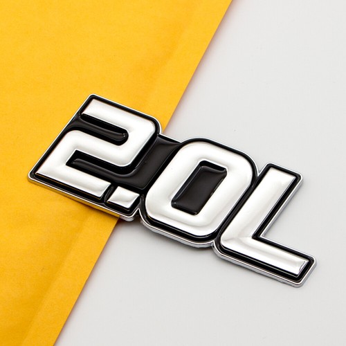 Metal 2.0L Engine Badge Sticker V6 V8 Sports Chrome Racing SUV Emblem ...