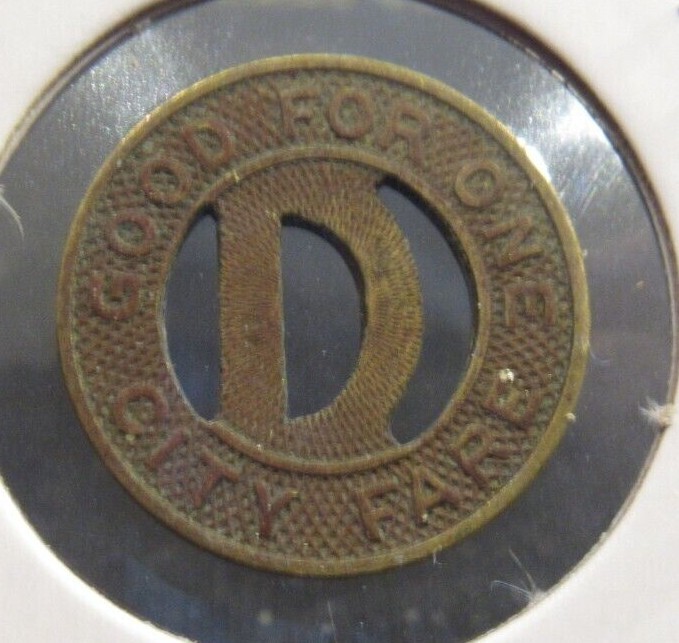 1945 Dallas, TX Ry. & Term. Co. City Lines Transit Trolley Token ...