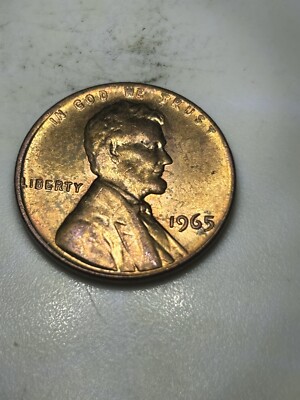 WOW!! Nice Red 1965 Multi Error Penny No Mint Mark / L On Rim / Raised ...