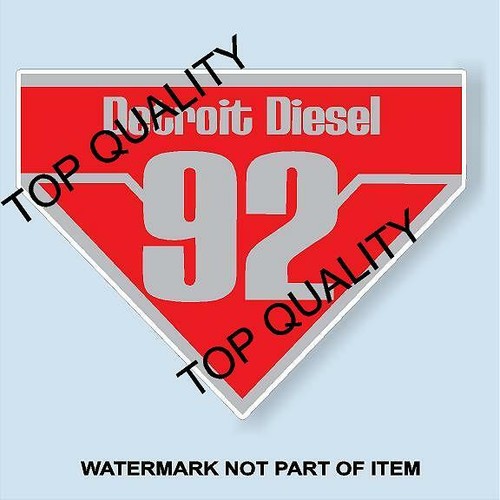 DETROIT DIESEL 92 DECAL STICKER RETRO TRUCK RIG ROD GARAGE SHOP VINTAGE ...