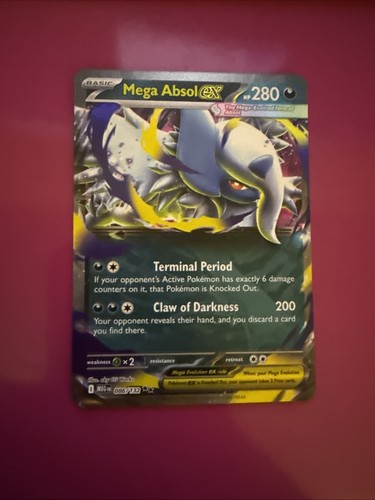Mega Absol EX 086/132 Full Art NM/M Mega Evolution Pokemon Card | eBay