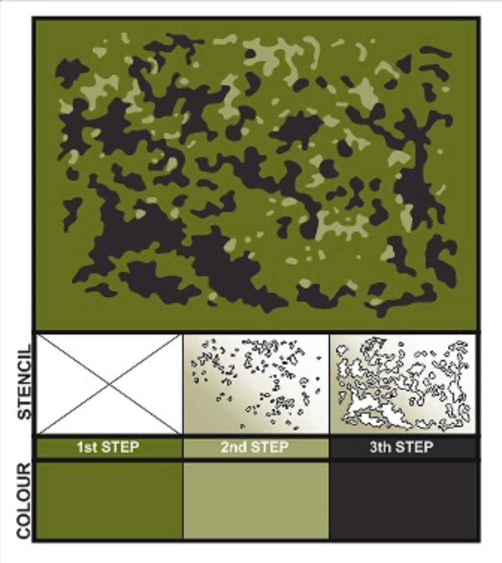 Digital Camo Stencil Truck