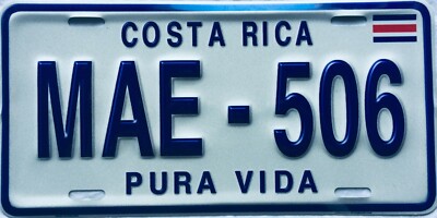 COSTA RICA PURA VIDA CENTRAL AMERICA LICENSE PLATE CRLP 9 | eBay