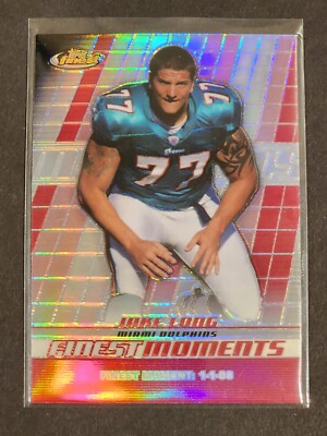 2008 Topps Finest Finest Moments #FMJL Refractor Jake Long Rookie Miami ...