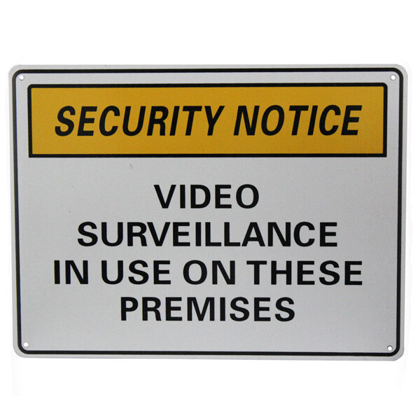 2x Warning Security Notice Sign Video Surveillance In Use 200x300mm ...