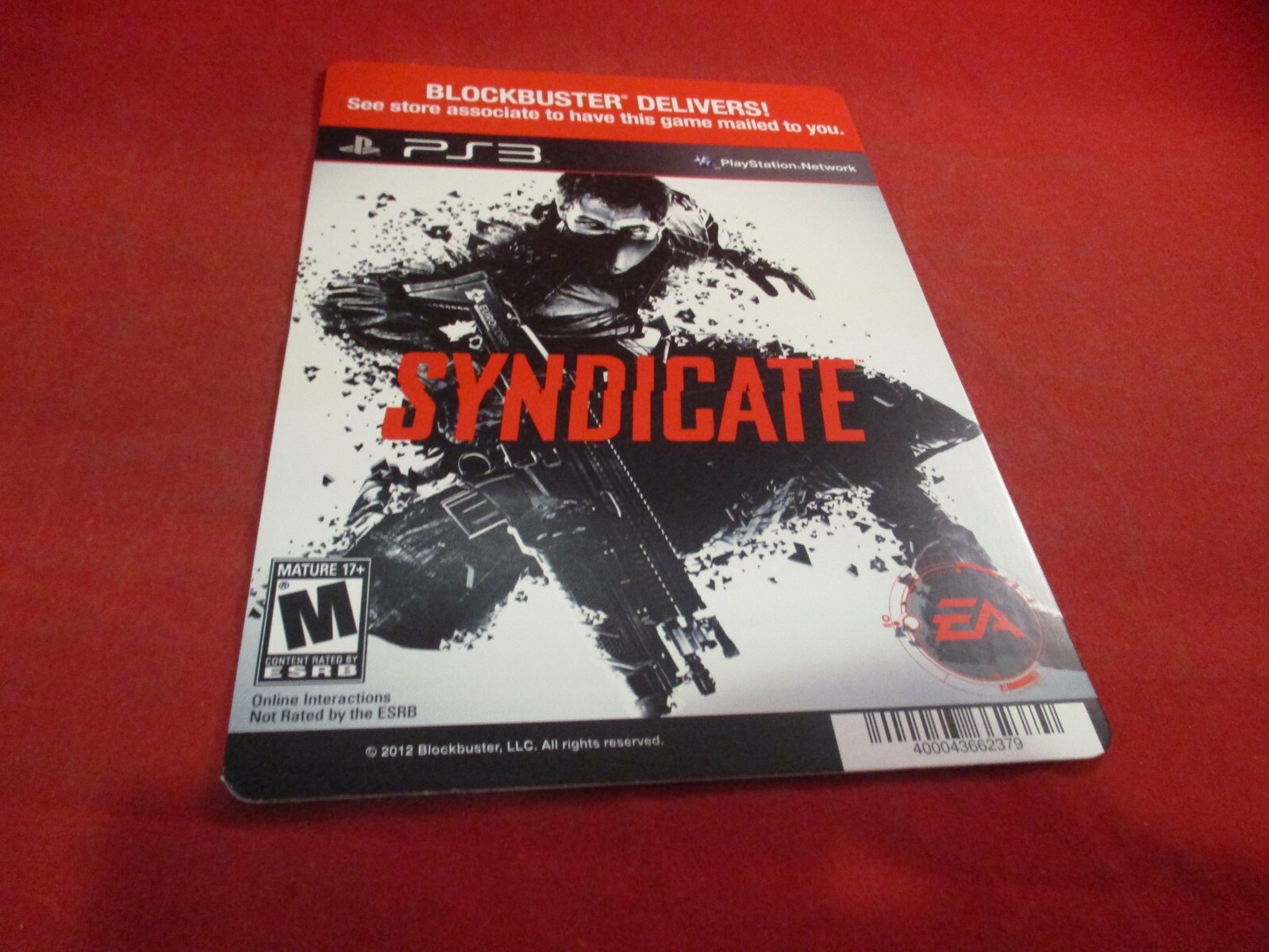 Syndicate Playstation 3 PS3 Blockbuster Store Promo Display Card ONLY ...