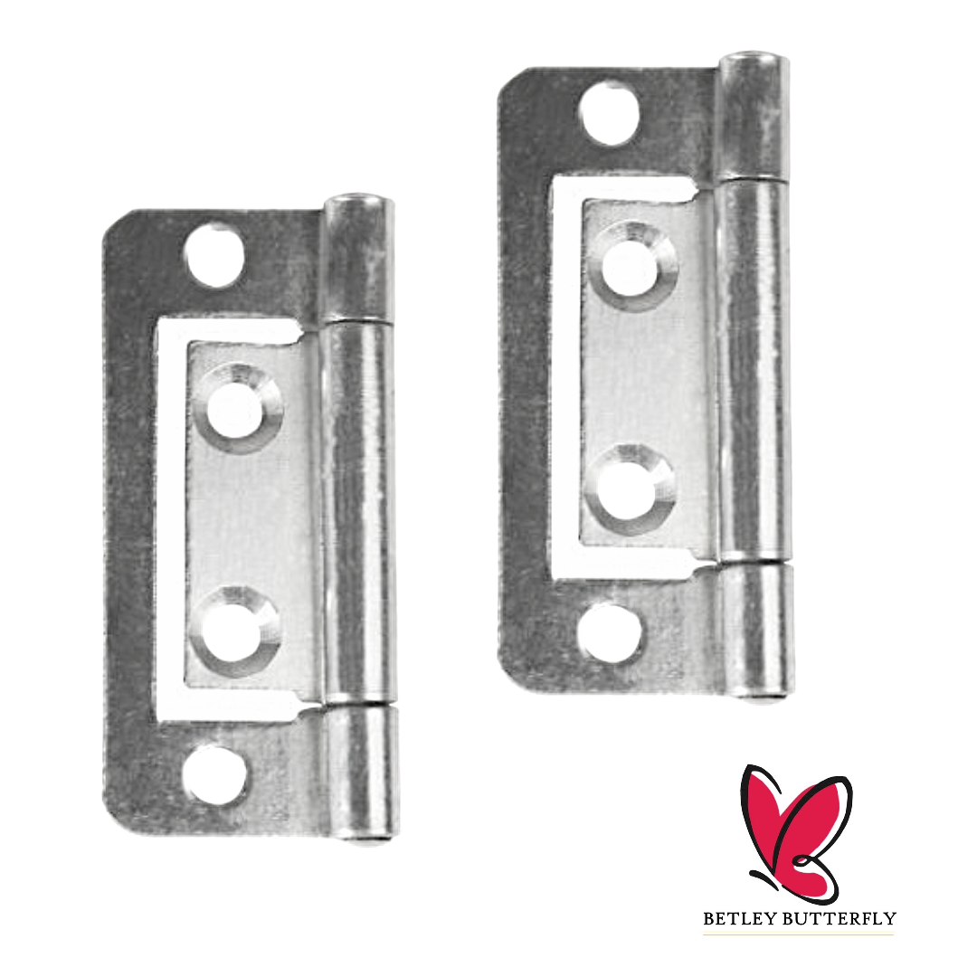 Flush Hurl HINGES Cupboard Cabinet Door 50 60 75 100 mm Zinc Plated ...