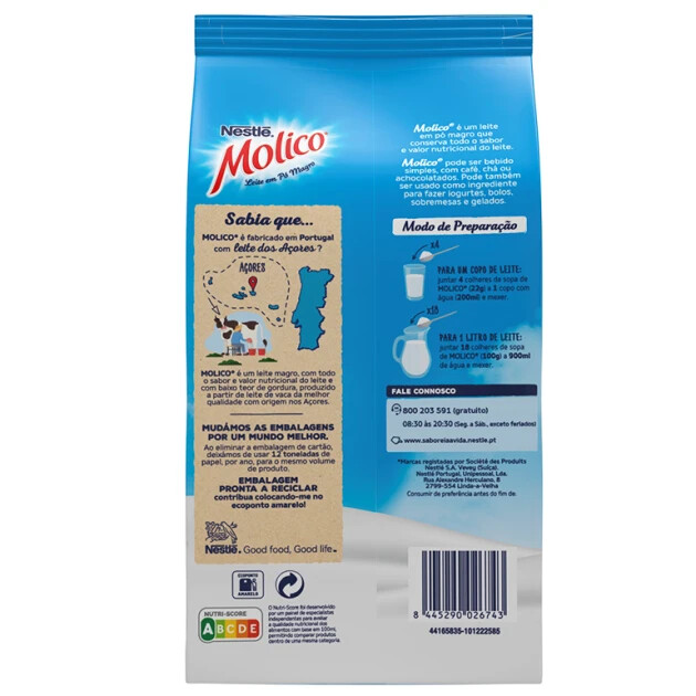 Nestlé's Molico - Skimmed Powdered Milk - 3 x 380gr/ 13.40oz net bag | eBay
