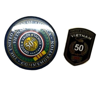 Vietnam War USA 50th Commemoration Button & honor remember Lapel Pins ...